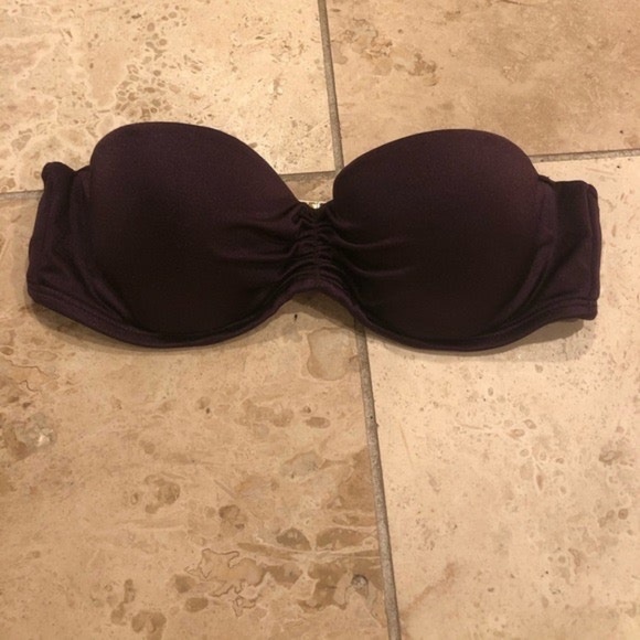 Victoria's Secret | Swim | Victorias Secret Maroon Bandeau Bikini Top ...
